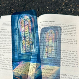 Stained Glass Church Bookmark – Elegant Cathedral-inspired Design ...