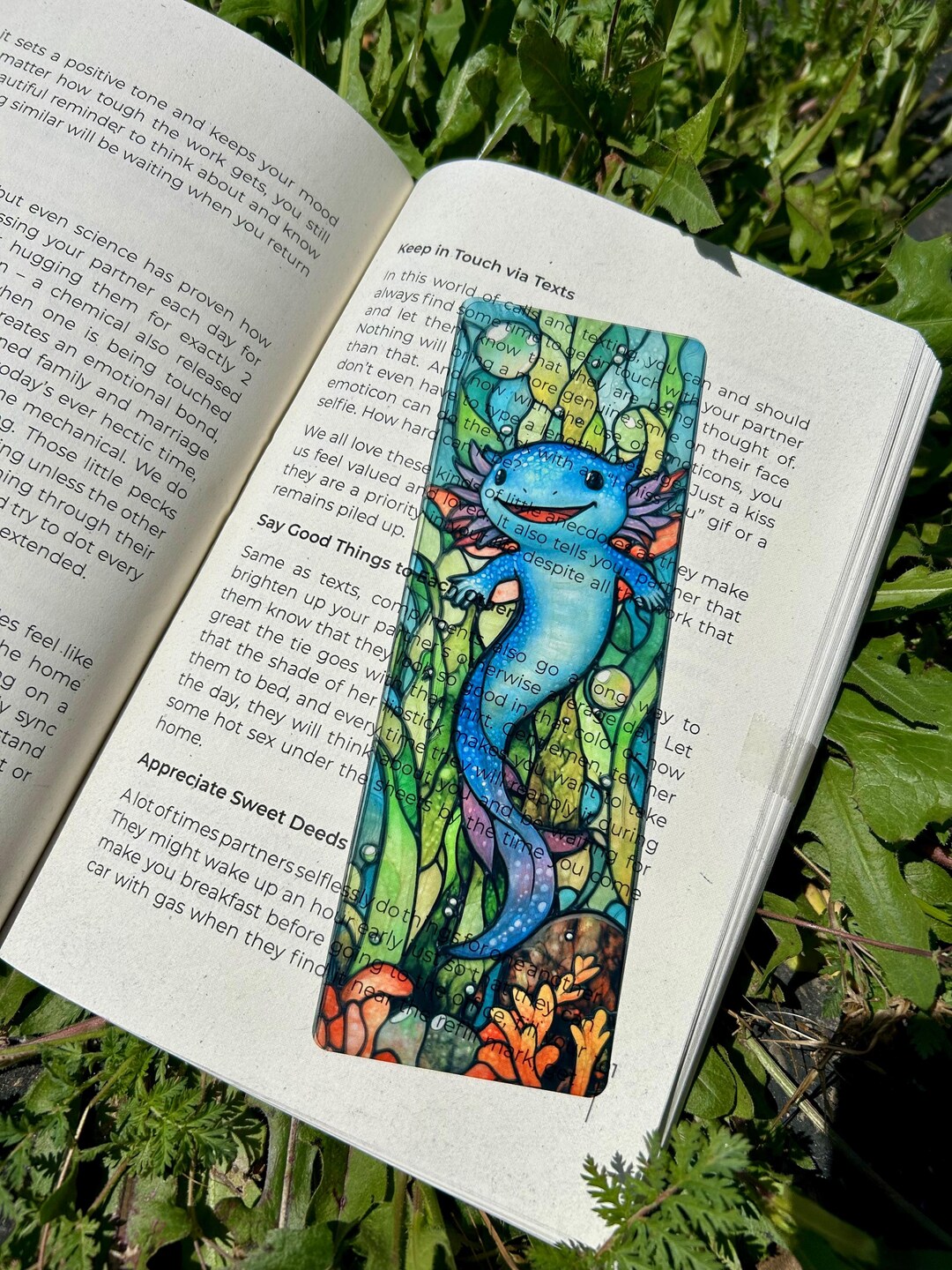 Blue Axolotl Bookmark - Handmade Cute Axolotl, Unique Gift for Book ...