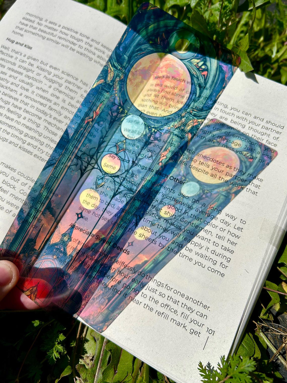 Moon Phases Surrounded Bookmark - Celestial Lunar Art, Mystical Moon ...