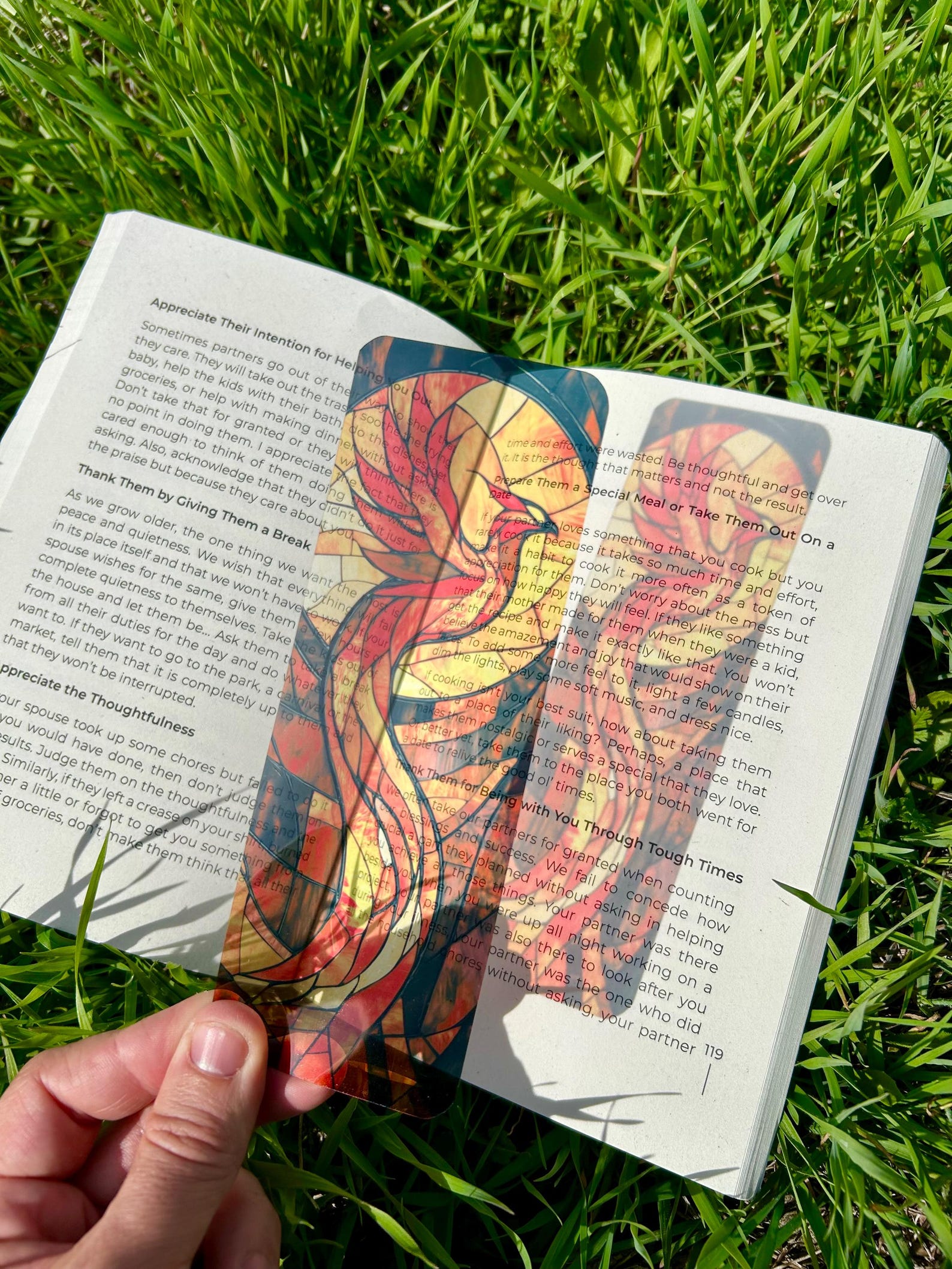 Rising Phoenix Bookmark – Handmade Mythical Creature Bookmark, Firebird ...