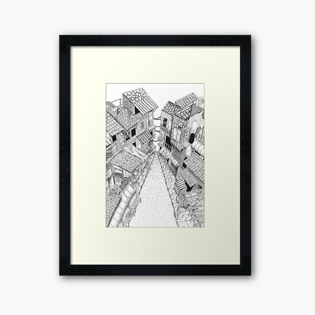 Shanty Market Place, in Pen and Ink - Etsy
