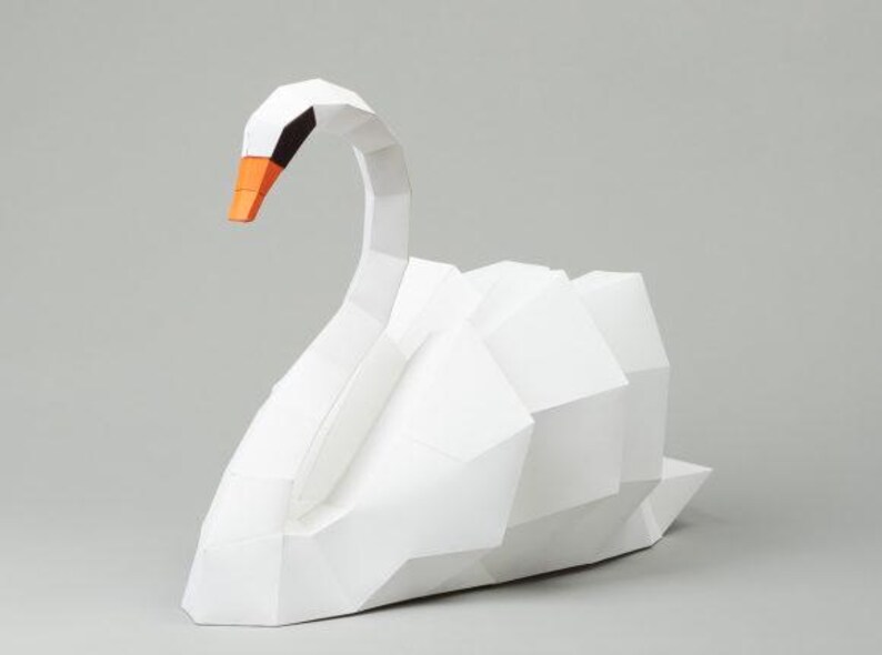 3D Swan Paper Sculpture Craft – DIY Party Decoration & Craft Files ...