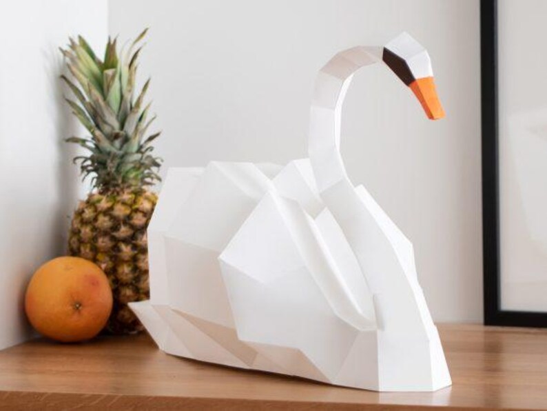 3D Swan Paper Sculpture Craft – DIY Party Decoration & Craft Files ...