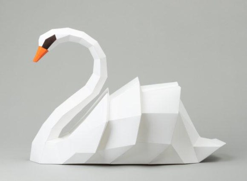 3D Swan Paper Sculpture Craft – DIY Party Decoration & Craft Files ...