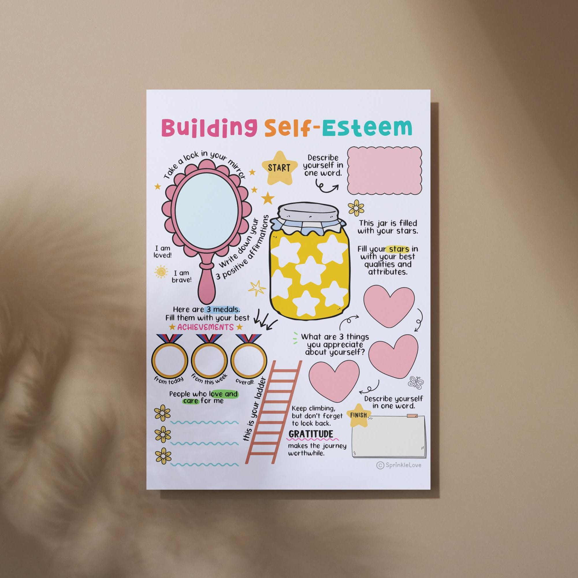 Self-esteem Activities for Kids: Therapy Worksheets (digital Download ...