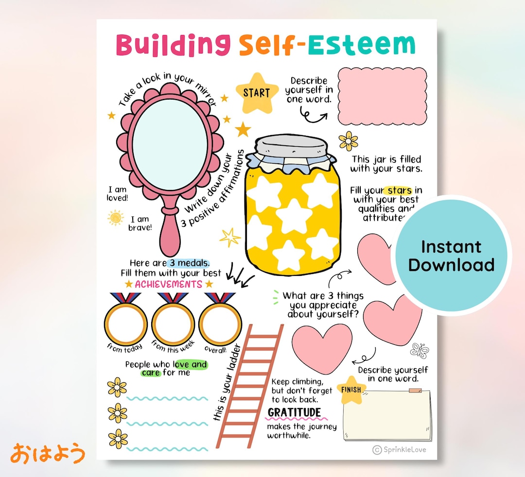 Self-esteem Activities for Kids: Therapy Worksheets (digital Download ...