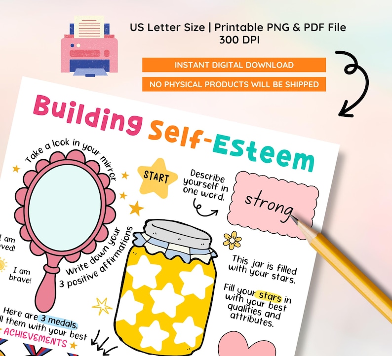 Self-esteem Activities for Kids: Therapy Worksheets (digital Download ...
