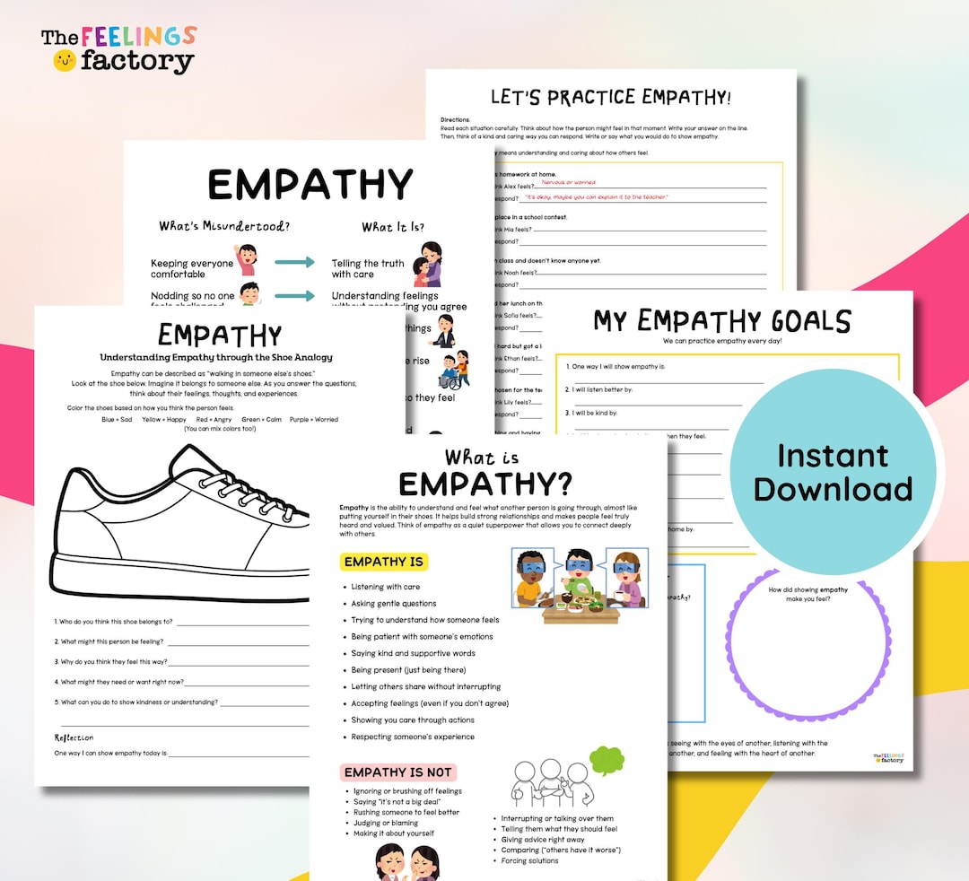 Empathy Worksheets Bundle SEL Activities, Social Emotional Learning ...