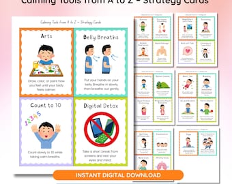 Calming Strategies A to Z Cards, Kids Coping Skills (PDF Printable) - Etsy