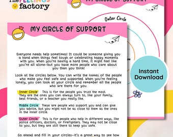 Circle of Support Worksheet - Etsy
