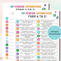 100 Positive Affirmations-printable Digital Affirmation Cards-personal ...