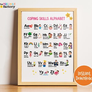 Coping Skills Alphabet Poster: Calming Strategies for Kids (PDF ...