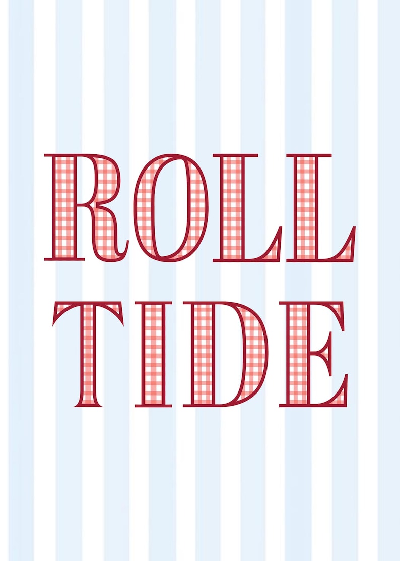 University of Alabama Print - Etsy