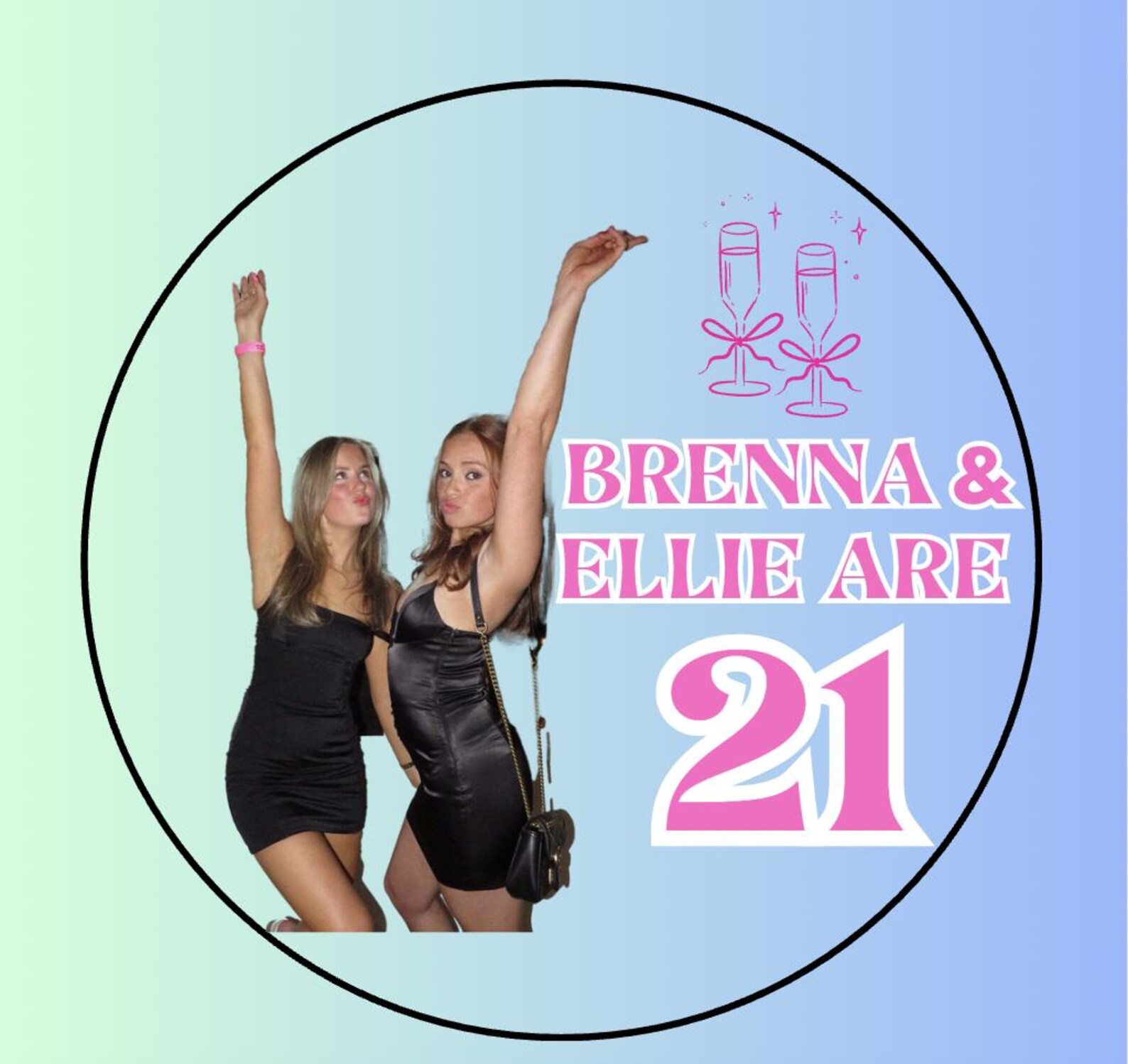 21st Birthday Stickers | Custom Party Stickers | Printable | Birthday ...