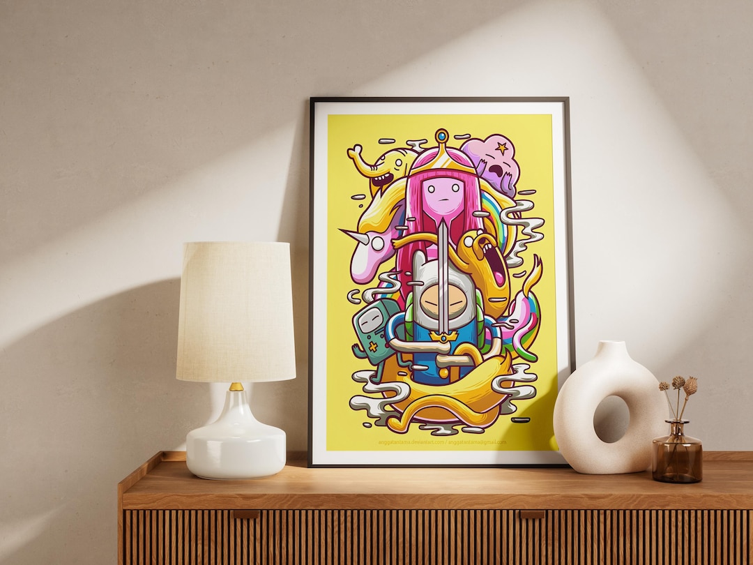 Adventure Time Poster Adventure Time TV Show Poster Finn Jack Print ...