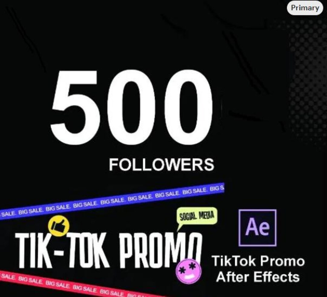 500 Tiktok Followers | Safe & Fast | Promo After Effects Template With ...
