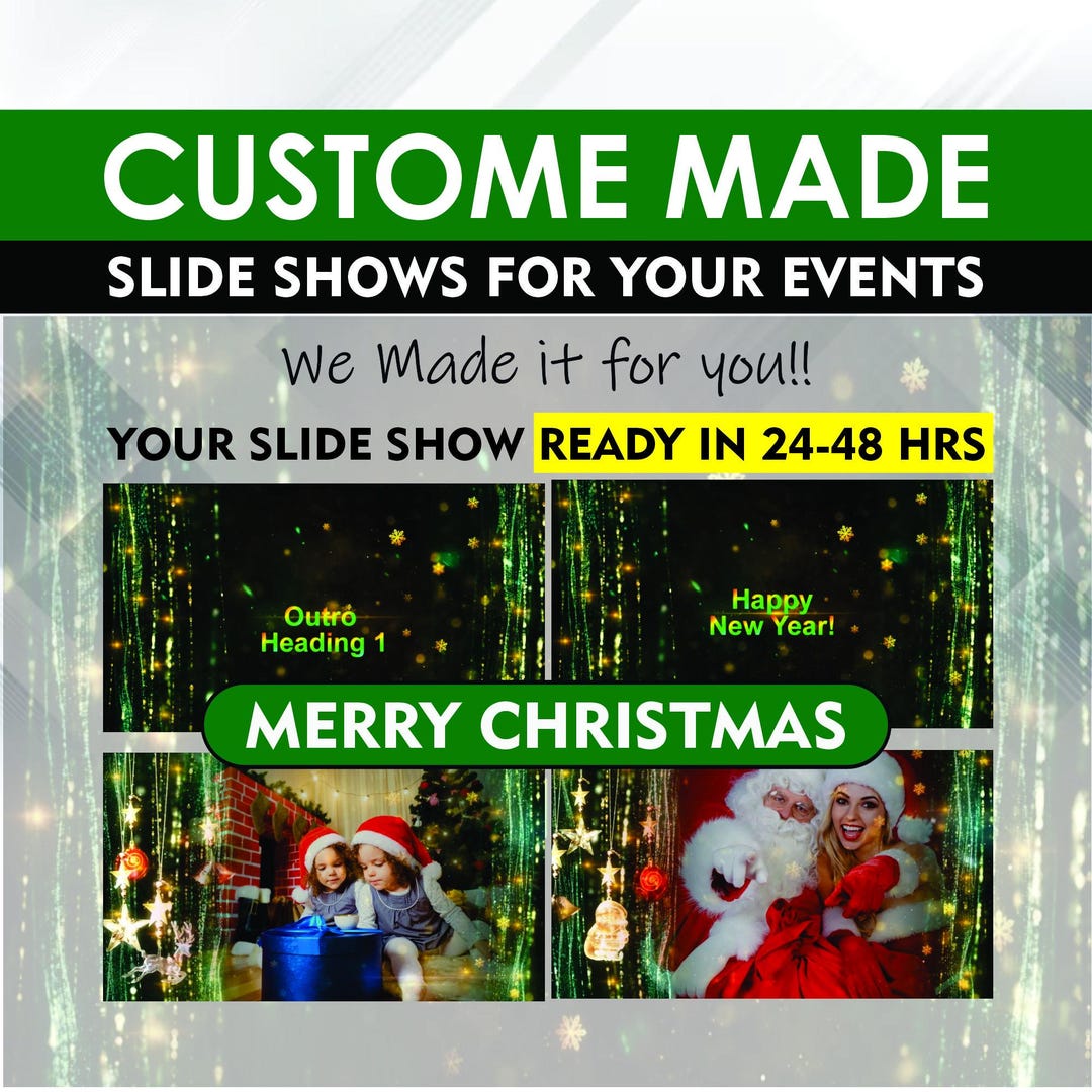 Custom Made Slide Show, Personalised Slideshow, Merry Christmas ...