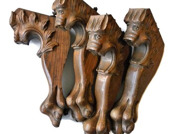 Wood claw feet | Etsy