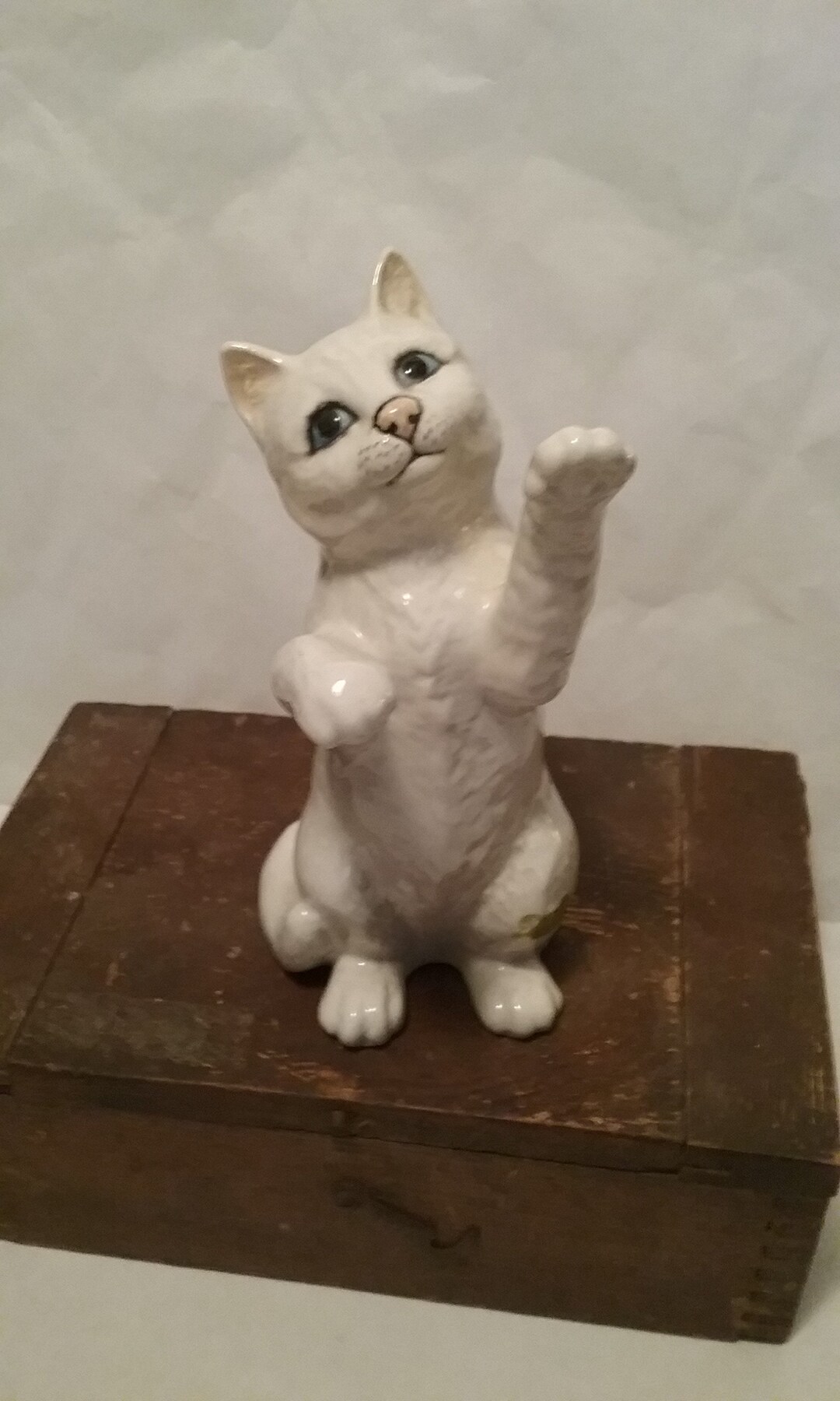 Beswick England Porcelain White Cat Stamped 1883, White Ceramic Cat ...