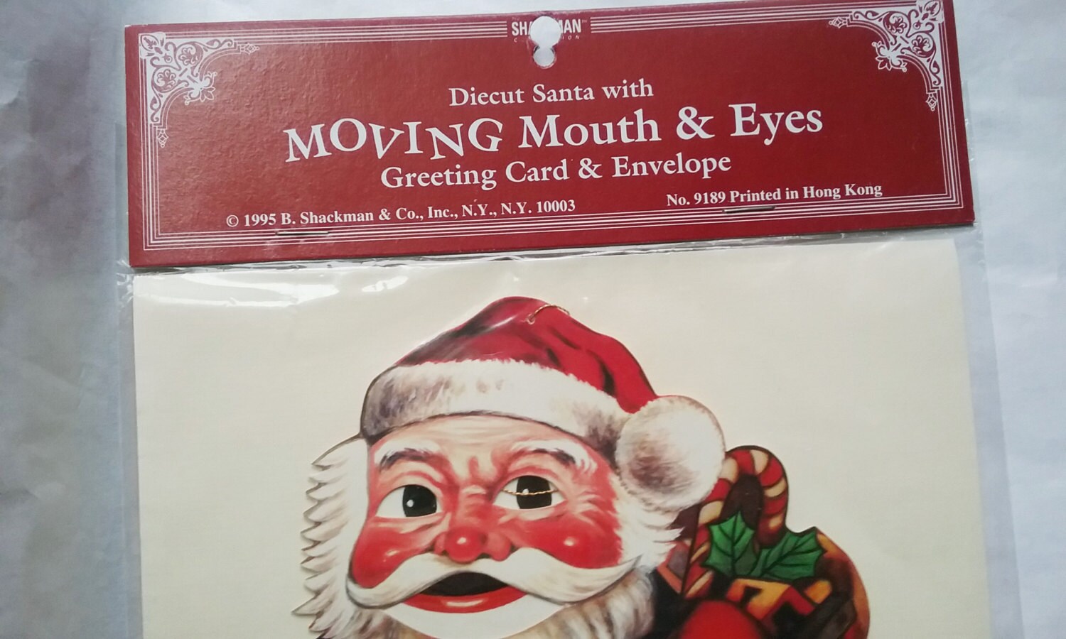 Santa With Googly Eyes Vintage Die Cut Santa Moving Mouth & - Etsy