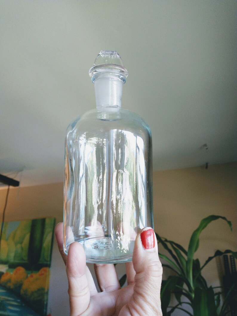 Vintage Pyrex Apothecary Jar: Medical Glass Bottle With Stopper - Etsy