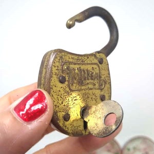 Brass Miller Lock With Key, Miller Padlock With Key, Circa 1940s ...