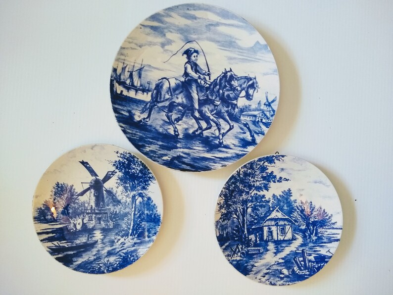 Antique Delft Blue Villeroy Boch Blue Flow Wall Plate - Etsy