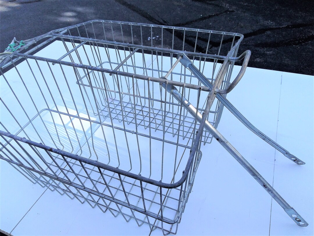 Vintage Bicycle Wire Basket, Bike Wire Crate Carrier, Sturdy Metal ...