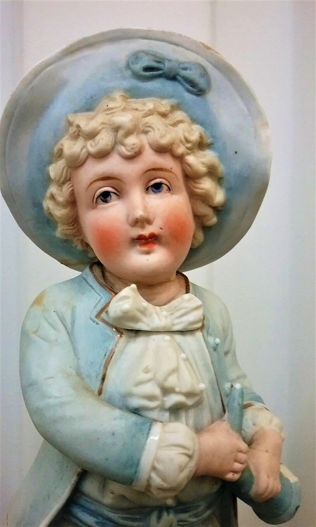 German Colonial Boy Figurine in Blue Gebruder Heubach Bisque - Etsy