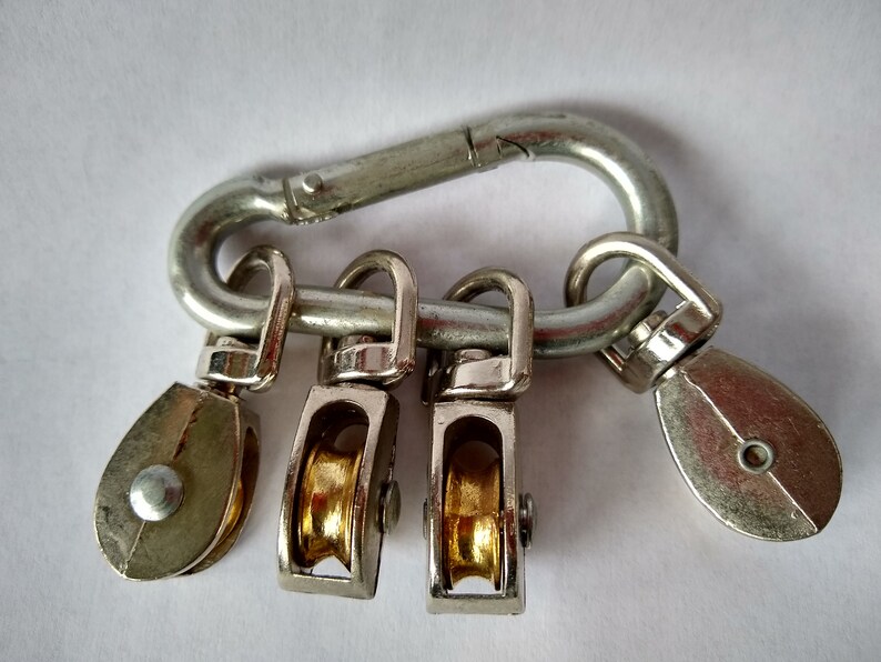 Vintage Small Metal Pulley Brass Silver Rope Pulleys | Etsy