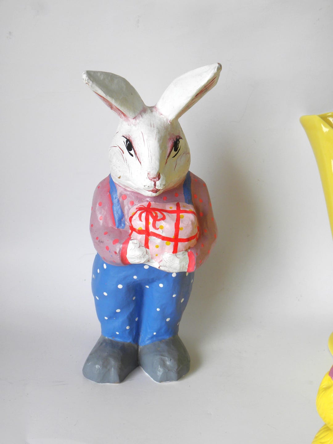 Vintage Paper Mache Bunny Rabbit Sculpture: Folk Art Holiday Decor - Etsy