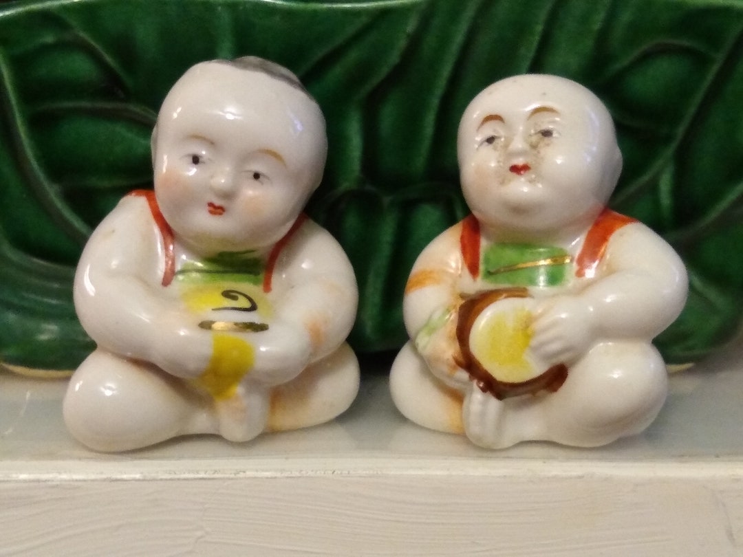 Asian Chinese Figural Salt and Pepper Shaker, Vintage Chinese Baby Salt ...