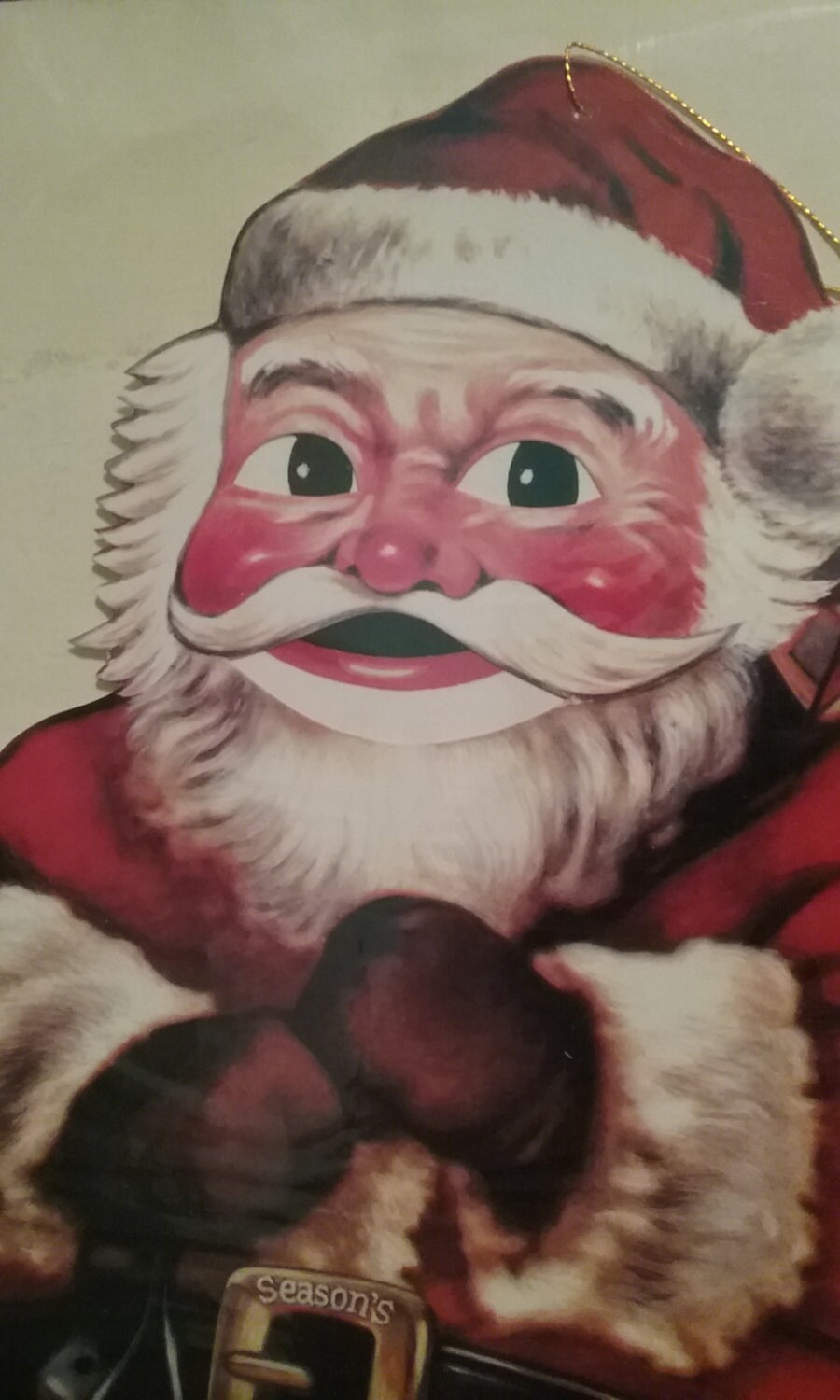 Santa With Googly Eyes Vintage Die Cut Santa Moving Mouth & - Etsy