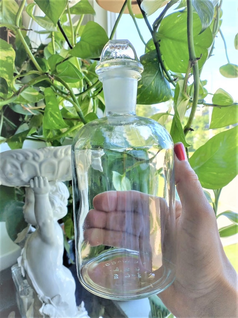 Vintage Pyrex Apothecary Jar: Medical Glass Bottle With Stopper - Etsy
