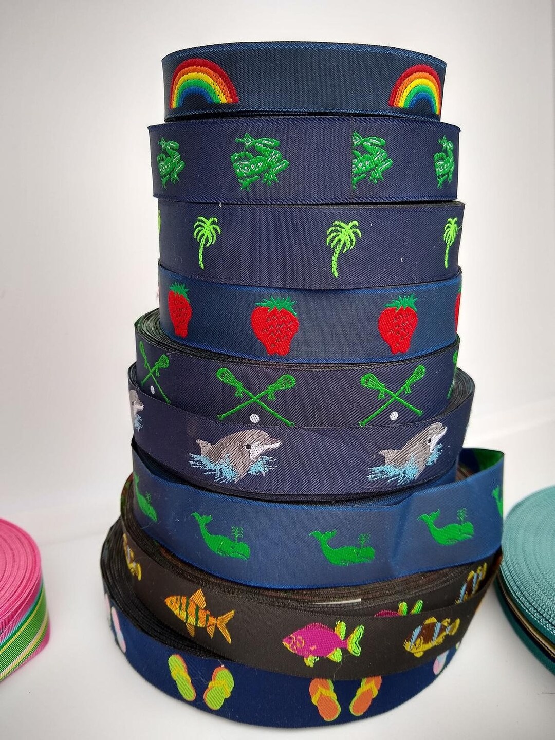 Lacrosse Ribbon Grosgrain, Vintage Designer Ribbons, Top Notch Quality ...