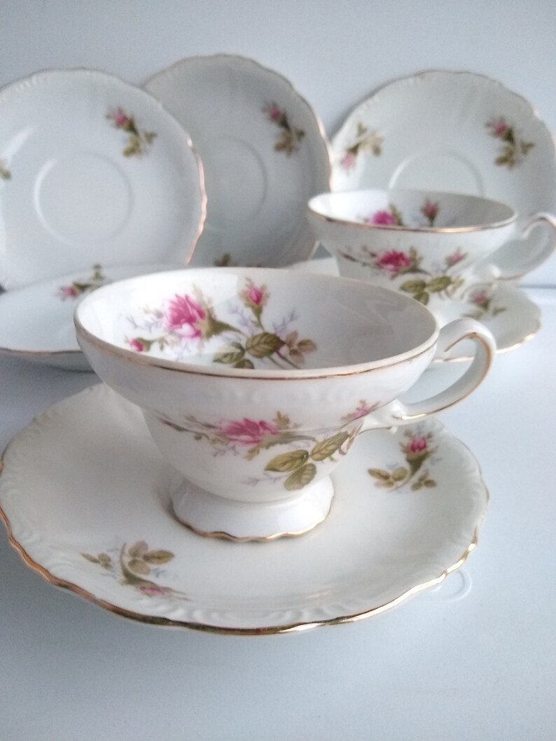Royal Sealy Royal Rose Teacup and Saucer Fine China Japan | Etsy