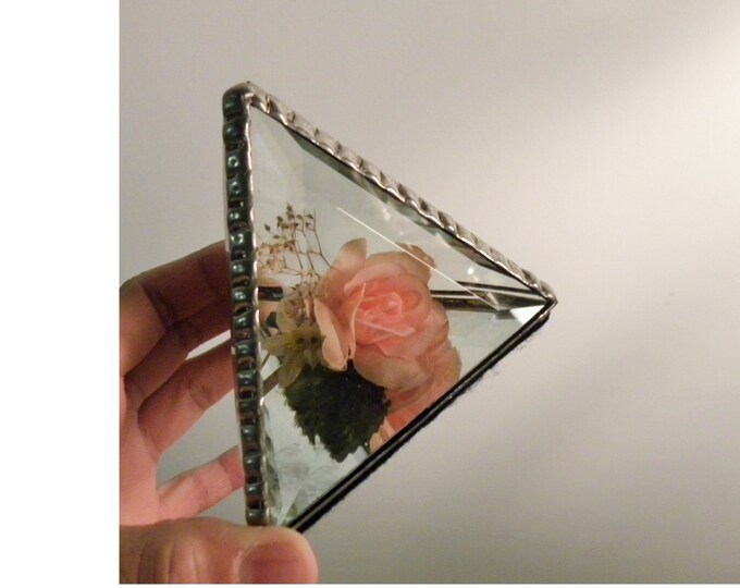 Soldered Triangle Glass Box / Triangle Shaped Bevel Glass Display ...