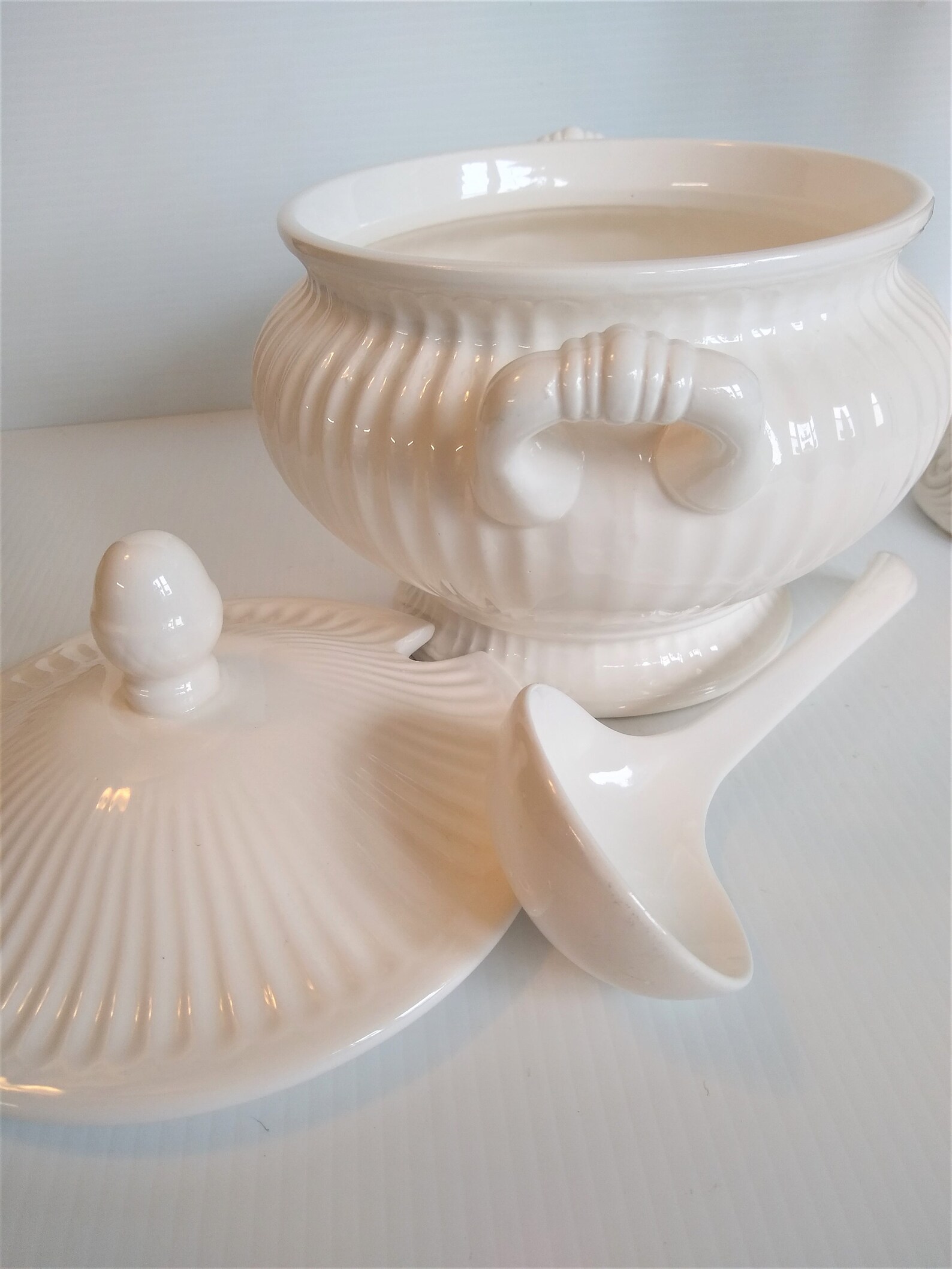 Vintage French White Ironstone Tureen With Ladle White | Etsy