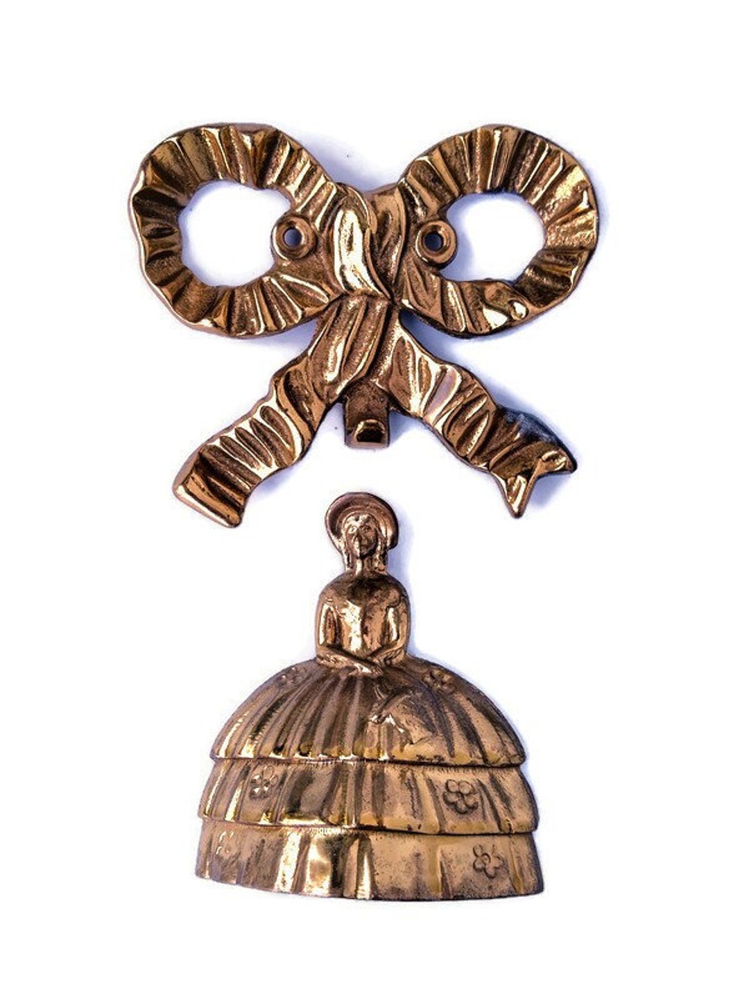 Brass Victorian Lady Bell, Brass Southern Belle Bell, Victorian Lady ...