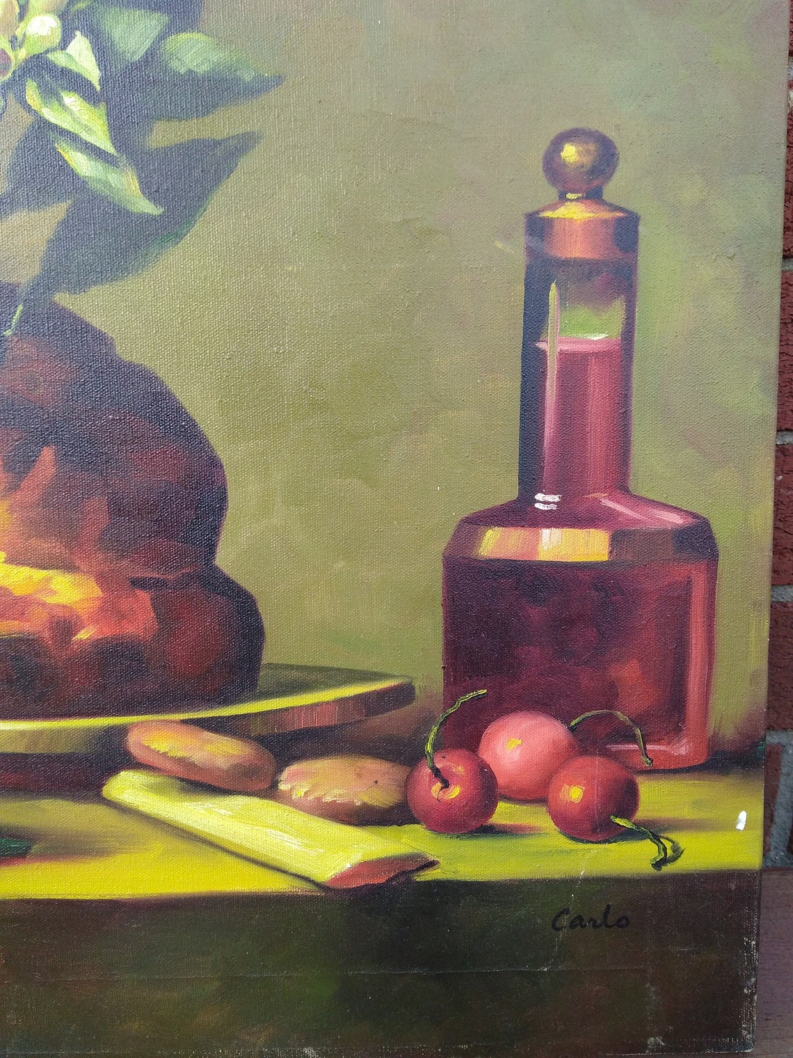 20th Century Original Oil Painting on Canvas Still Life Oil | Etsy