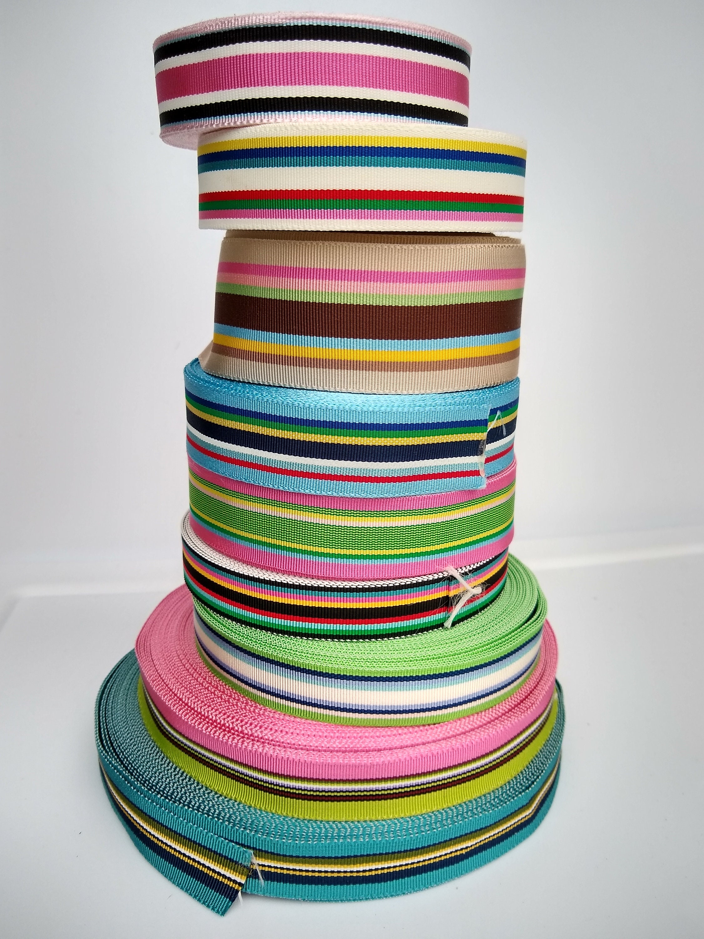 Collegiate Red Yellow Navy Blue Stripe Grosgrain Ribbon | Etsy