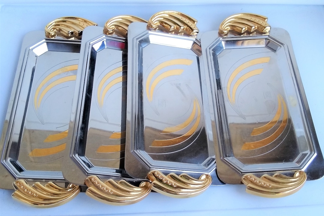 Inox Italy Futuristic MCM Silver Brass Hors D'oeuvres Trays Platter ...