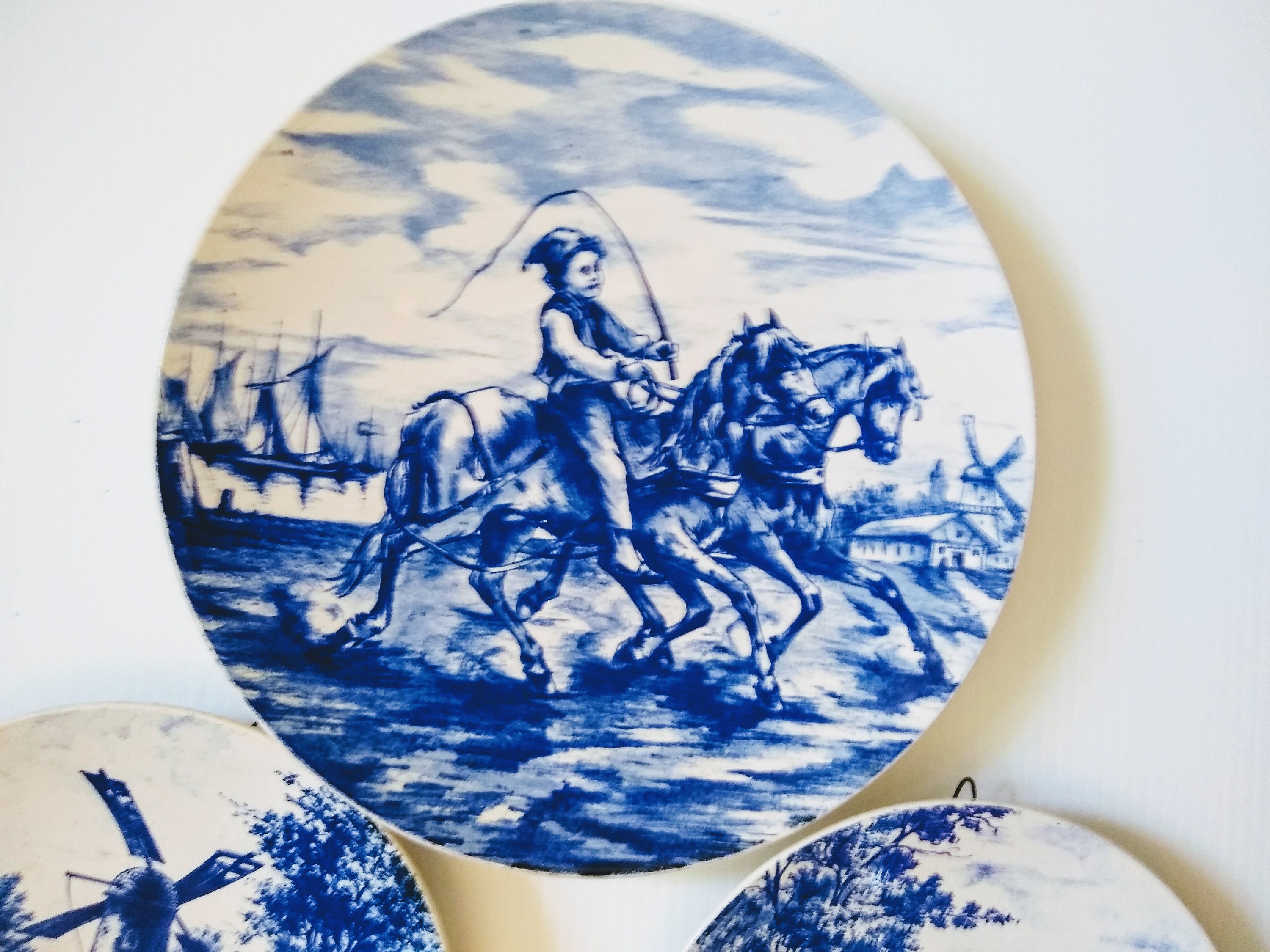 Antique Delft Blue Villeroy Boch Blue Flow Wall Plate | Etsy