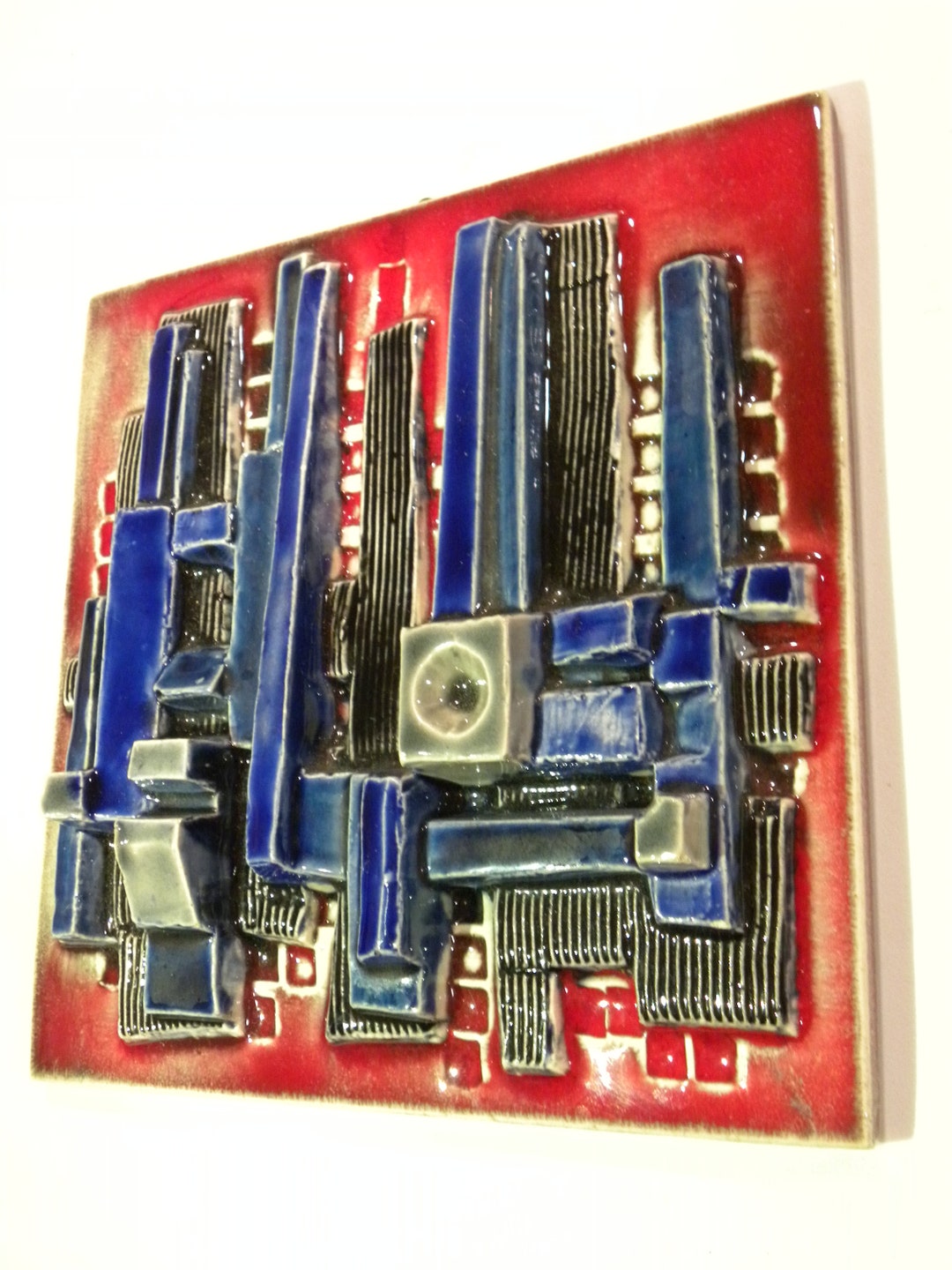 Gofer Israel Futuristic City Scape Tile Geometric Modern Wall Tile - Etsy