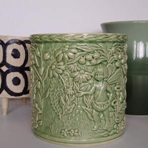 Fairy Green Ceramic Planter Portugal, Kate Williams for PORTA Pottery ...