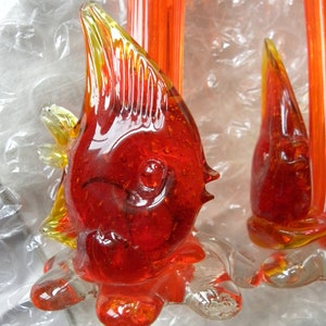 Fluted Red Glass Fish Vase, Vintage Murano Ruby Red Tulip Glass Vase ...