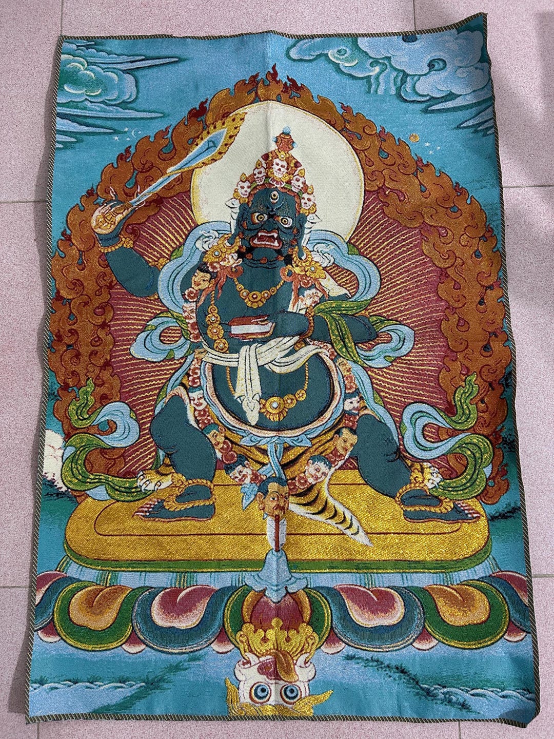 Nepal Guanyin's Children Thangka Print Scroll Buddha Life Painting Art ...