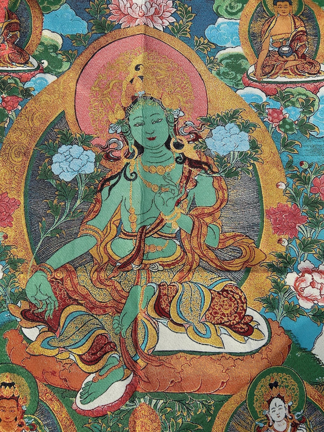 Tibet Buddhism Kuan-yin Thangka Print Scroll Buddha Life Painting Art ...