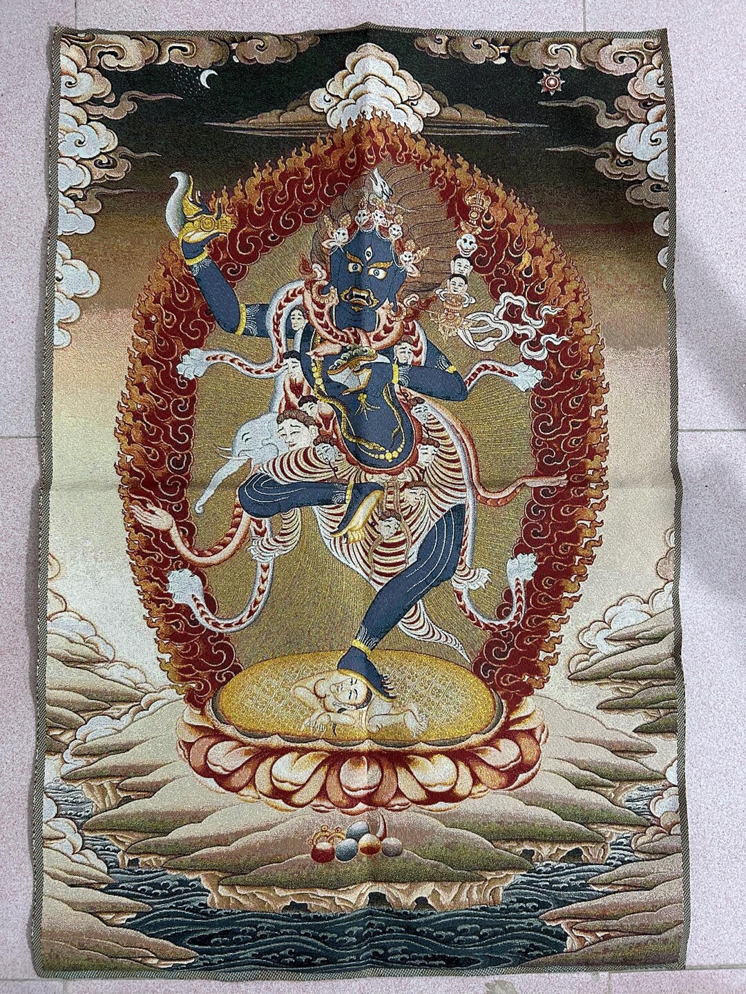 Nepal Buddha Kuanyin Thangka Print Scroll Buddha Life Painting Art ...