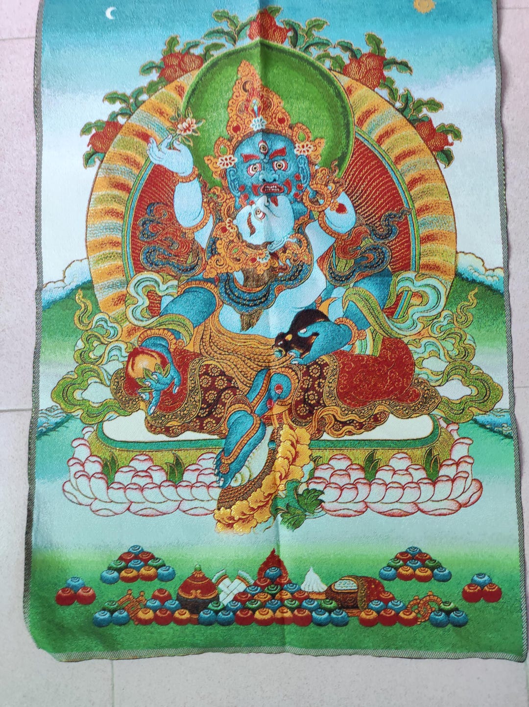 Tibet Buddhism Exquisite Thangka Print Scroll Buddha Life Painting Art ...